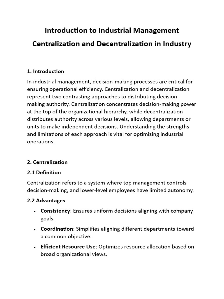 Introduction to Industrial Management | PDF