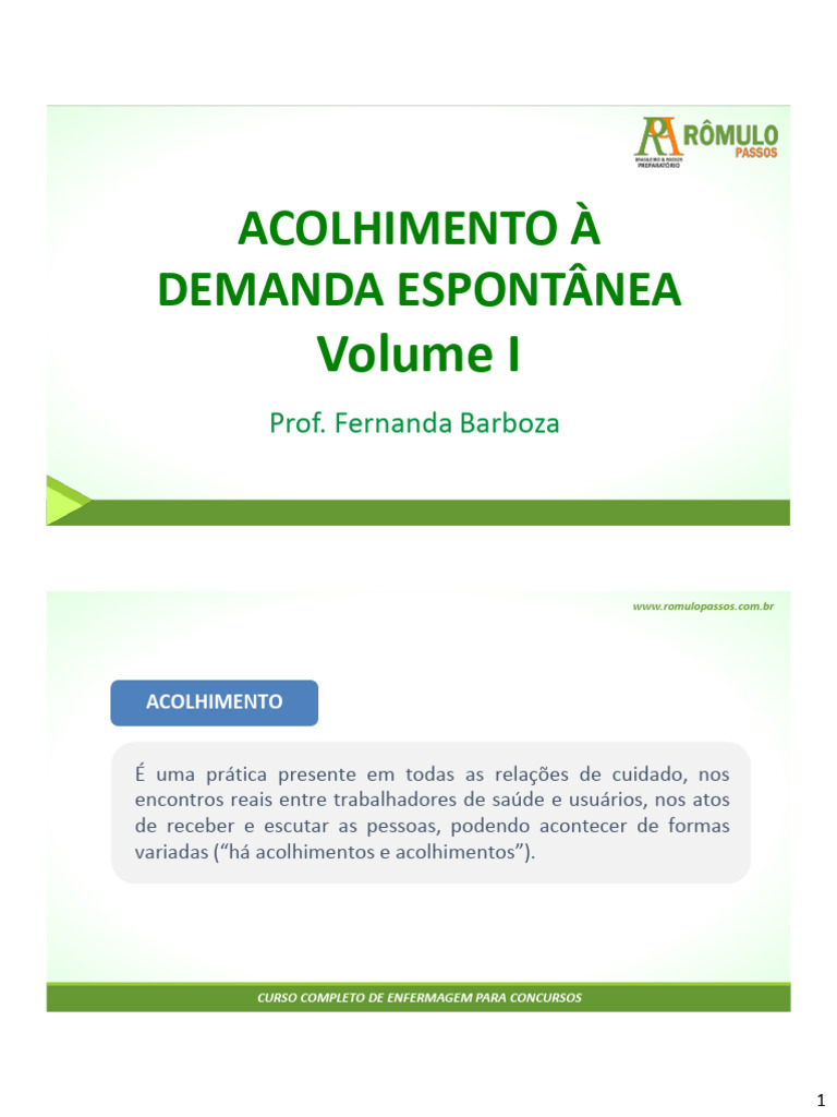 Acolhimento A Demanda Espontanea | PDF