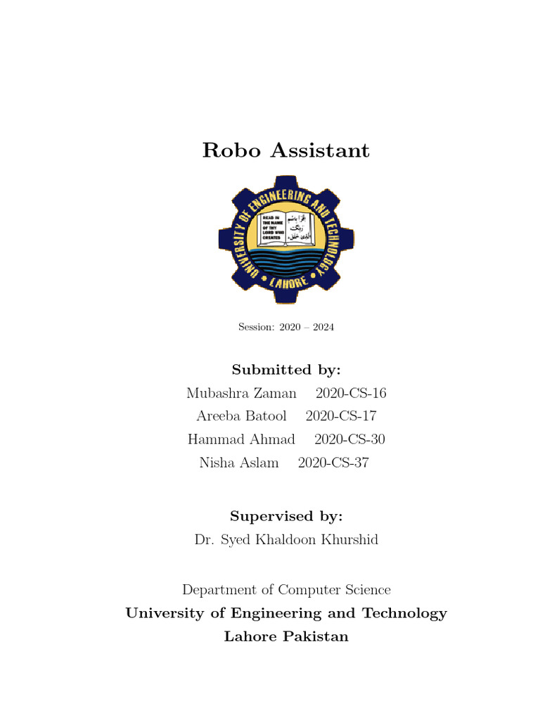 Thesis Robo Assistant | PDF