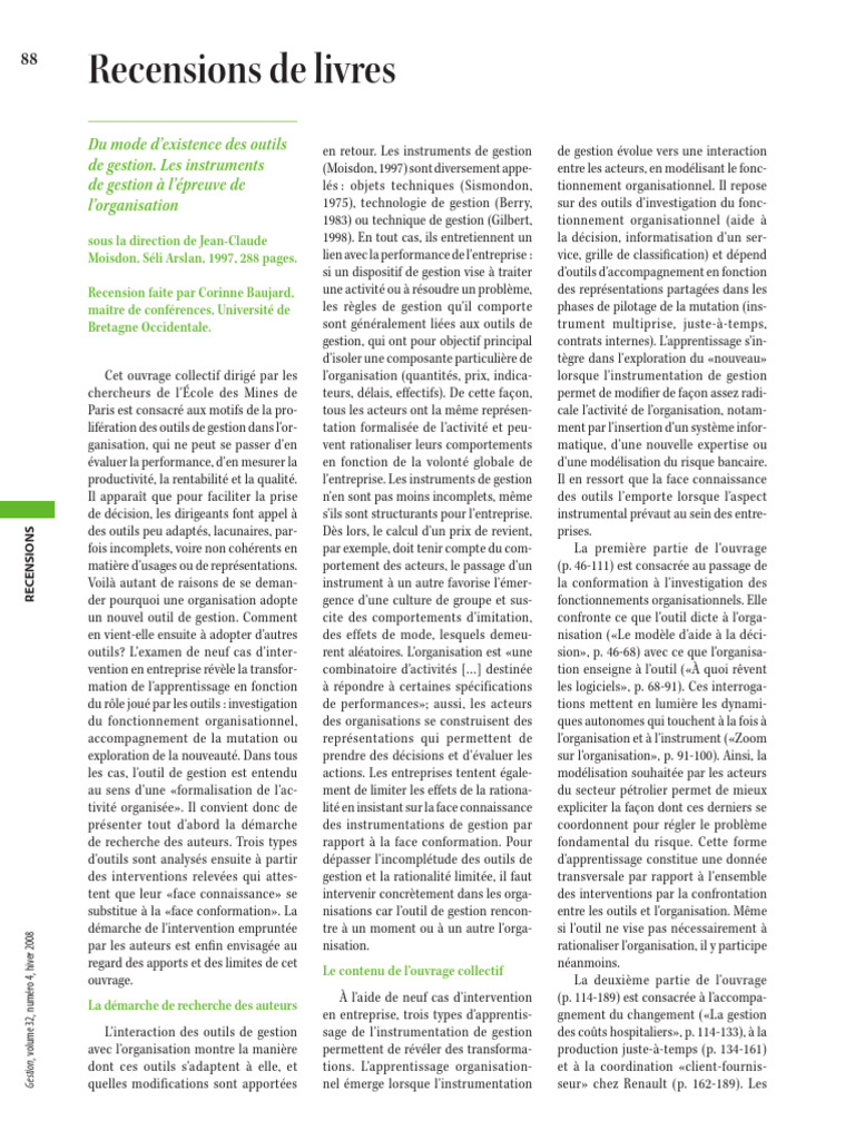 Recensions de Livres | PDF