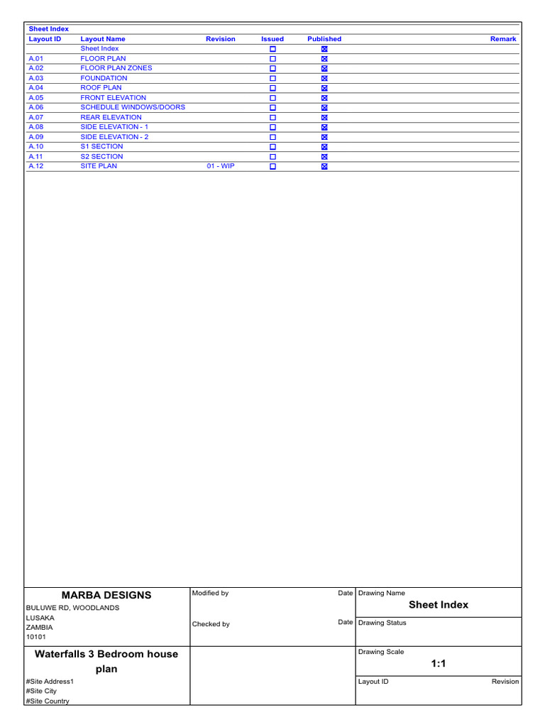 Sheet Index | PDF