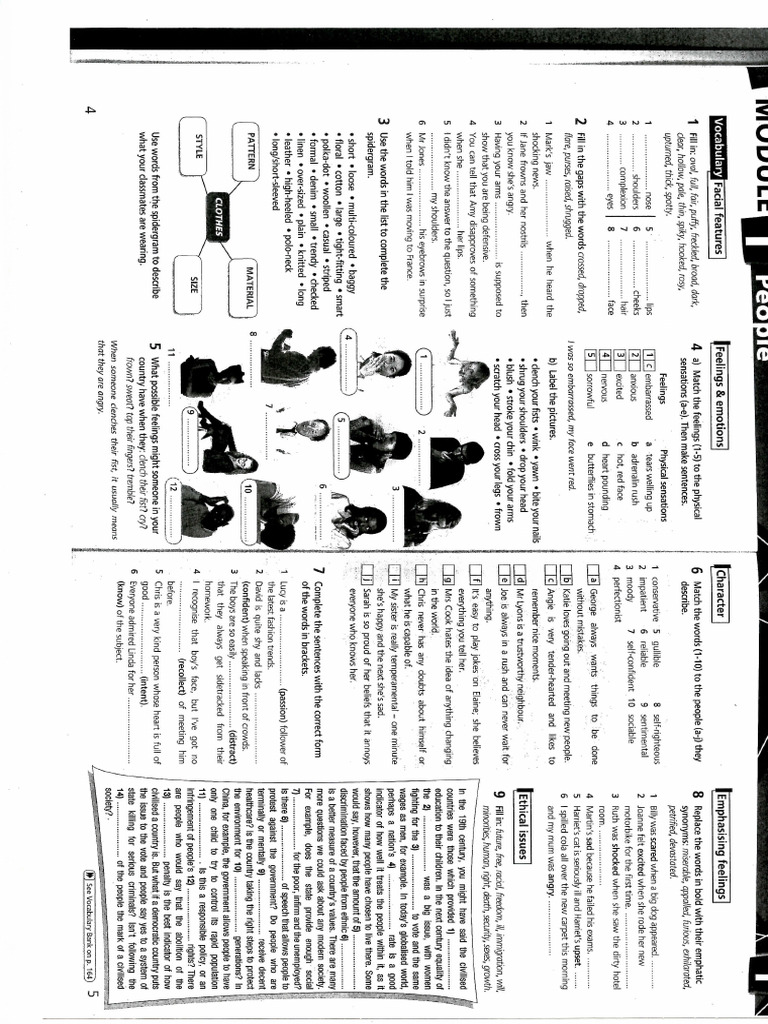 b2 Unit1 People Words HW | PDF