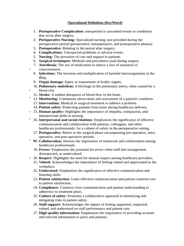 Operational Definition | PDF