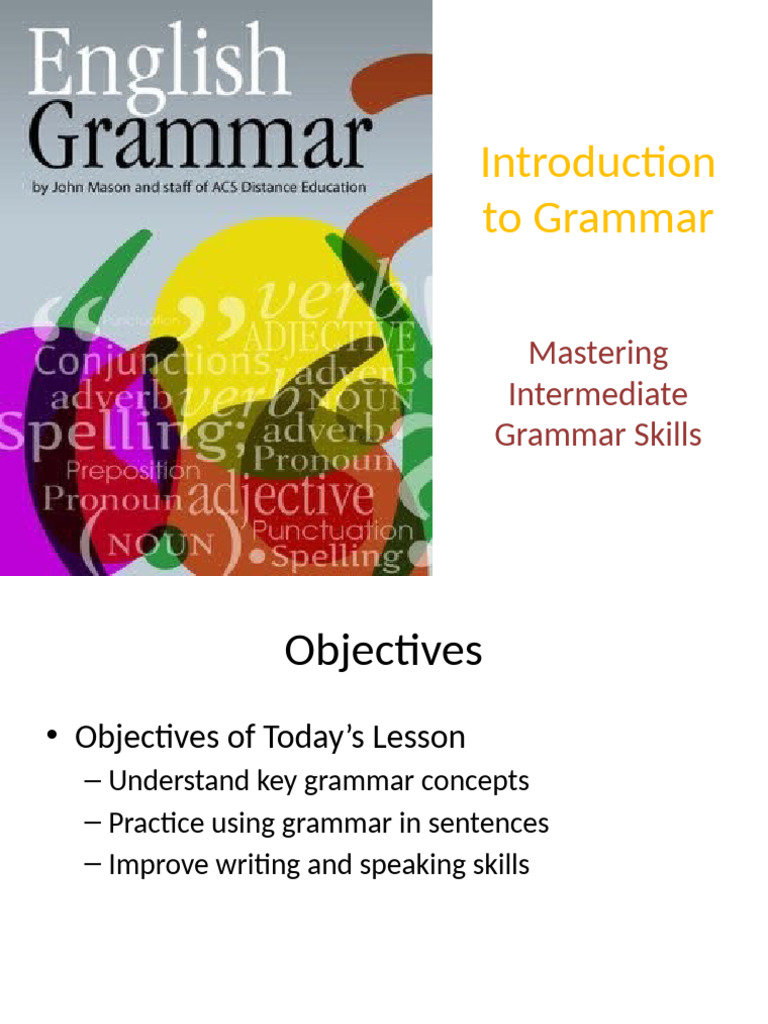 Grammar Intro | PDF