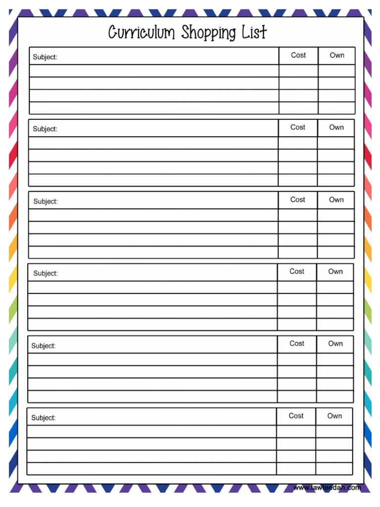 Curriculum List | PDF