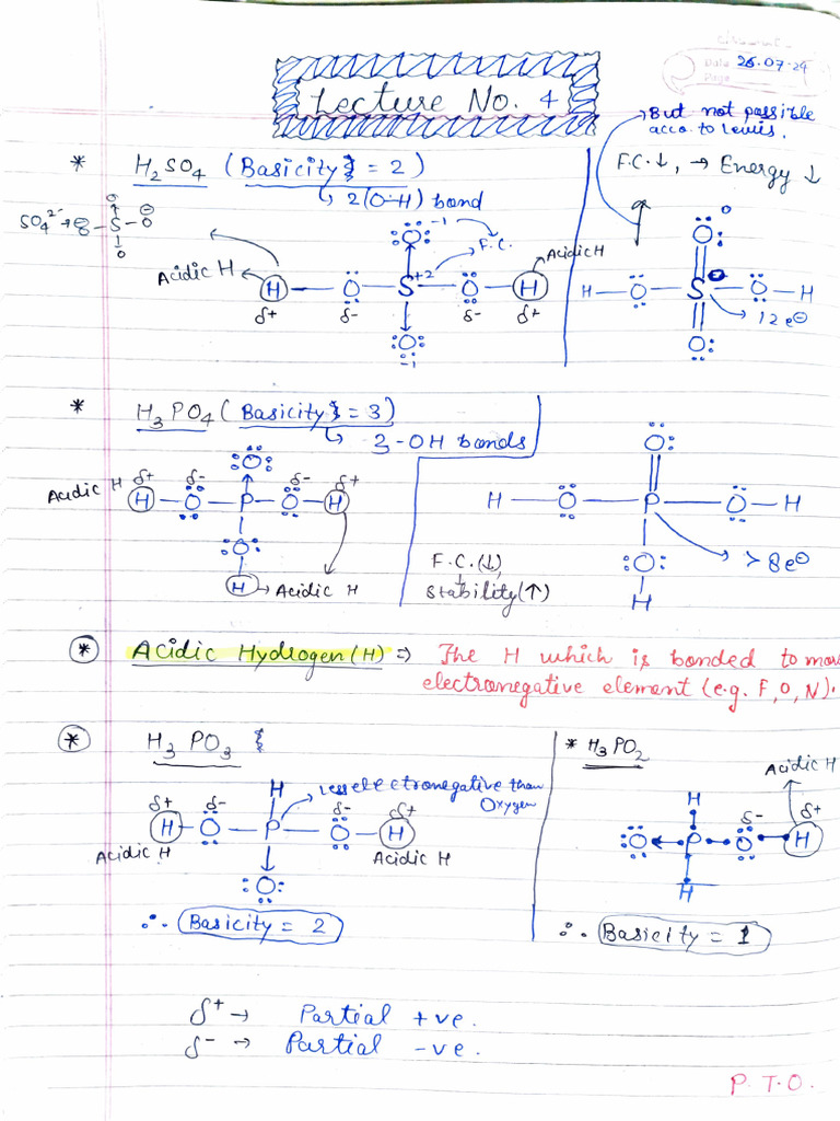 Inorg. Lec - 4 (Chemical Bonding and Molecular Structure) | PDF