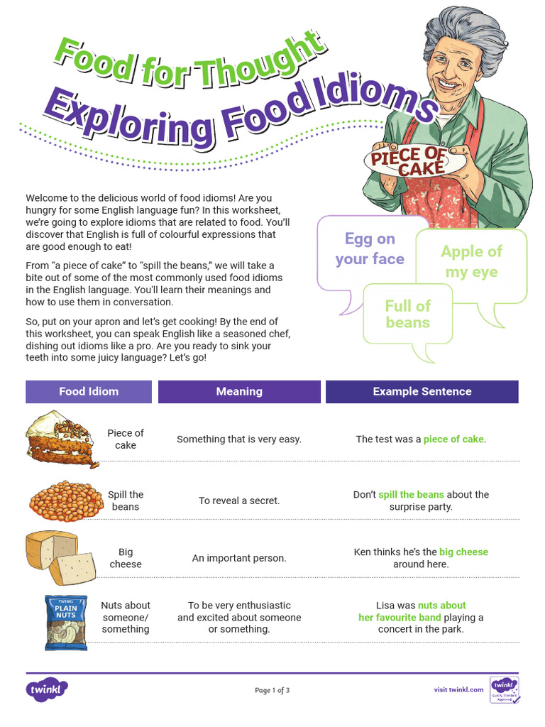 Food Idioms | PDF
