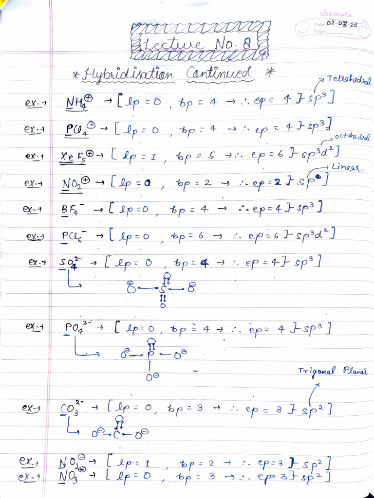 Inorg. Lec-8 (Chemical Bonding and Molecular Structure) | PDF