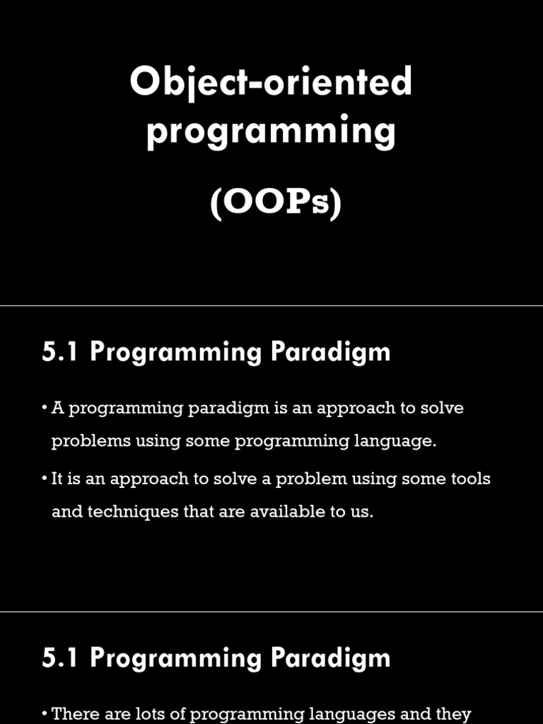 Object Oriented Programming Pdf