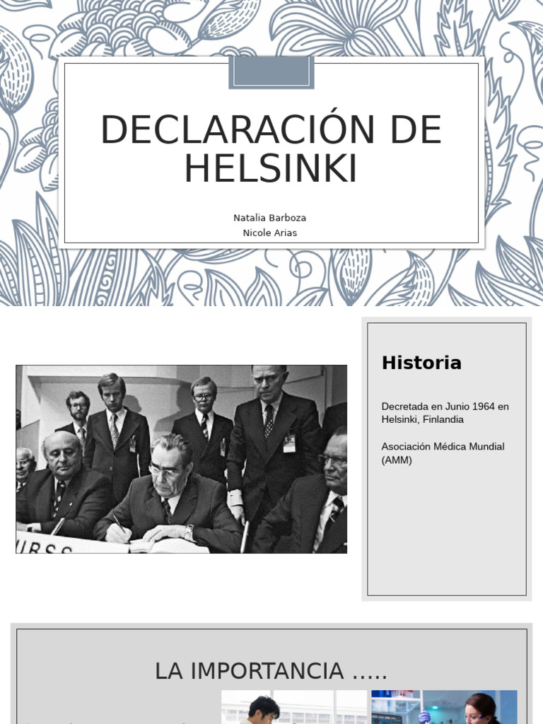 Declaracion de Helsinki | PDF
