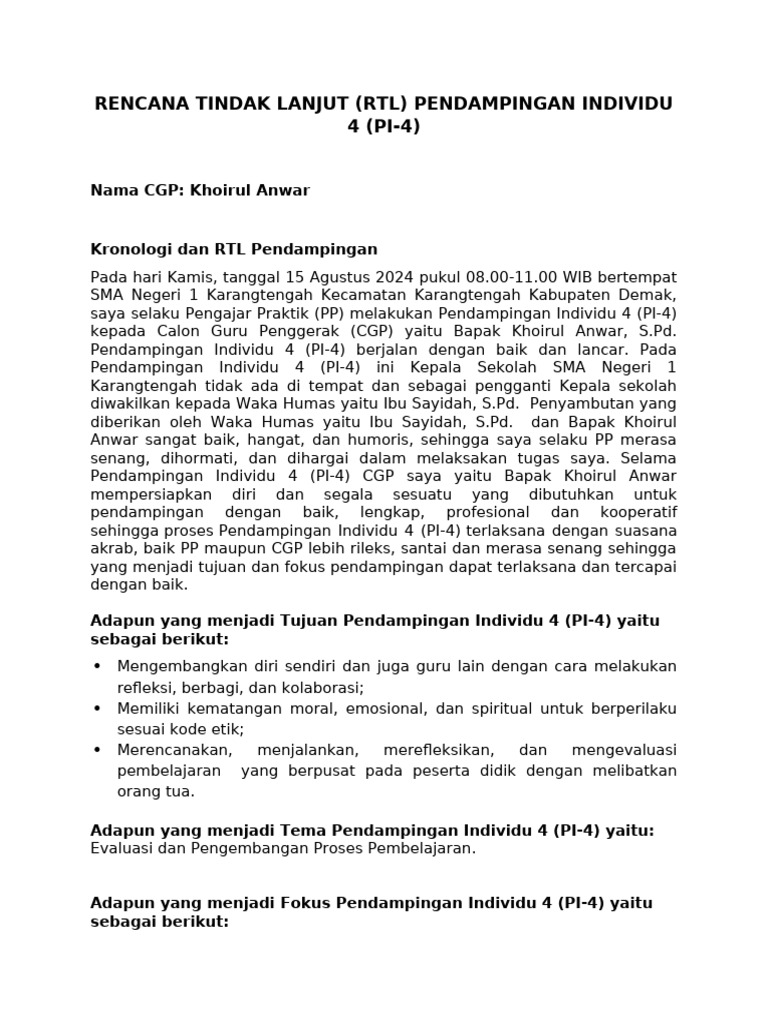 RTL Pi-4 - Khoirul Anwar | PDF