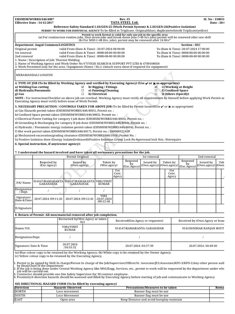 Specimen Copy: Tata Steel LTD | PDF