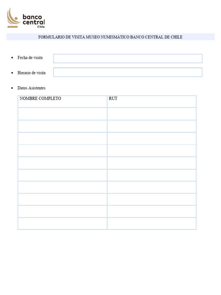 Formulario Museo | PDF