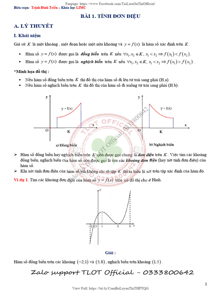 Tinh Don Dieu Ly Thuyet Bai Tap | PDF