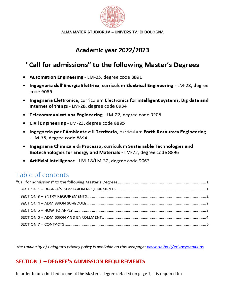 Call_for_admissions_2022_2023 | PDF