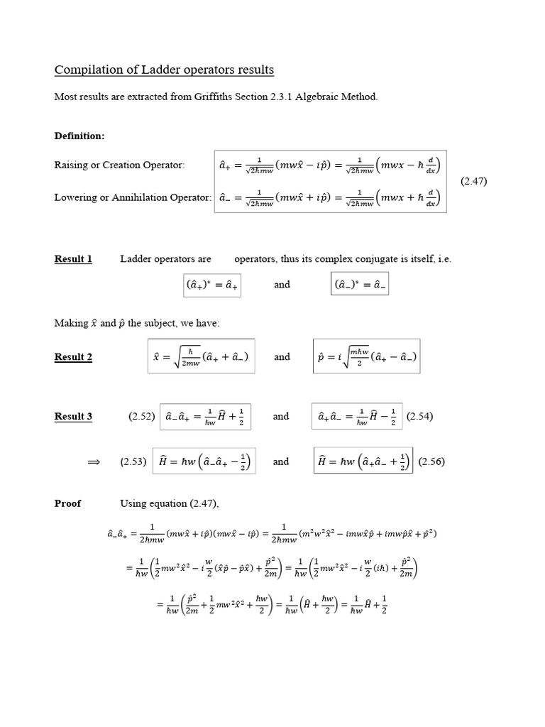 tutorial-8-compilation-of-ladder-operators-results2 | PDF