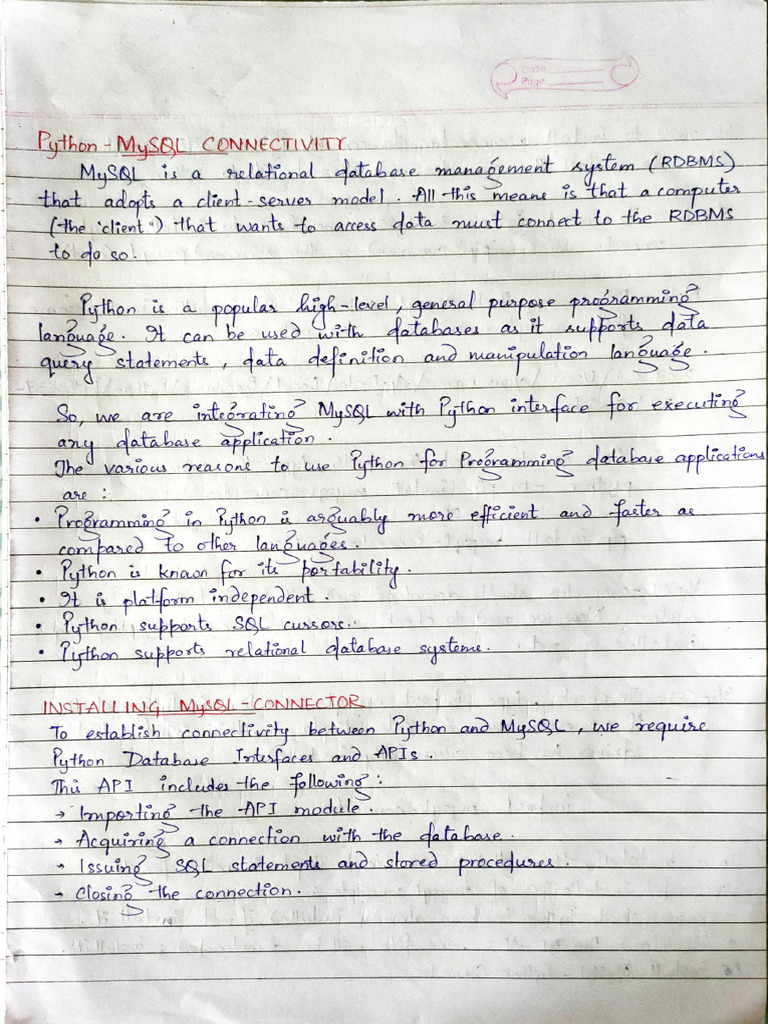 Python Mysql Pdf