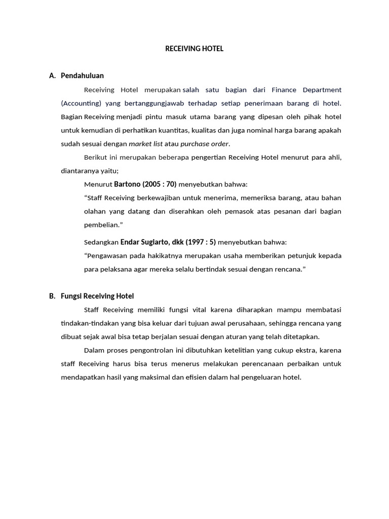 Acct Dept - Receiving | PDF