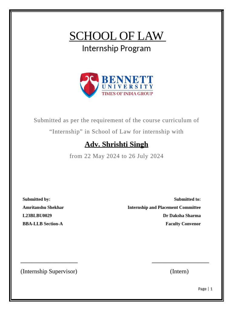 Internship Report | PDF
