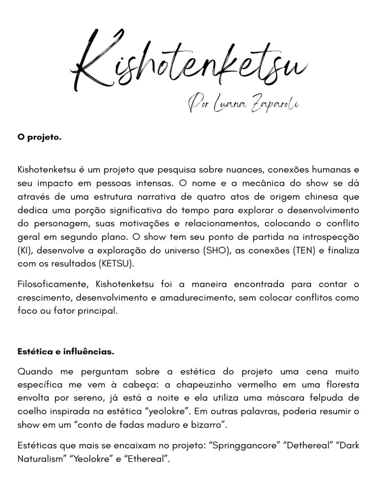 Documento Kishotenketsu | PDF