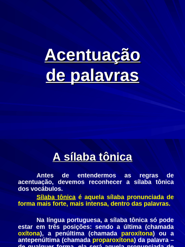 Aula de Acentuação | PDF