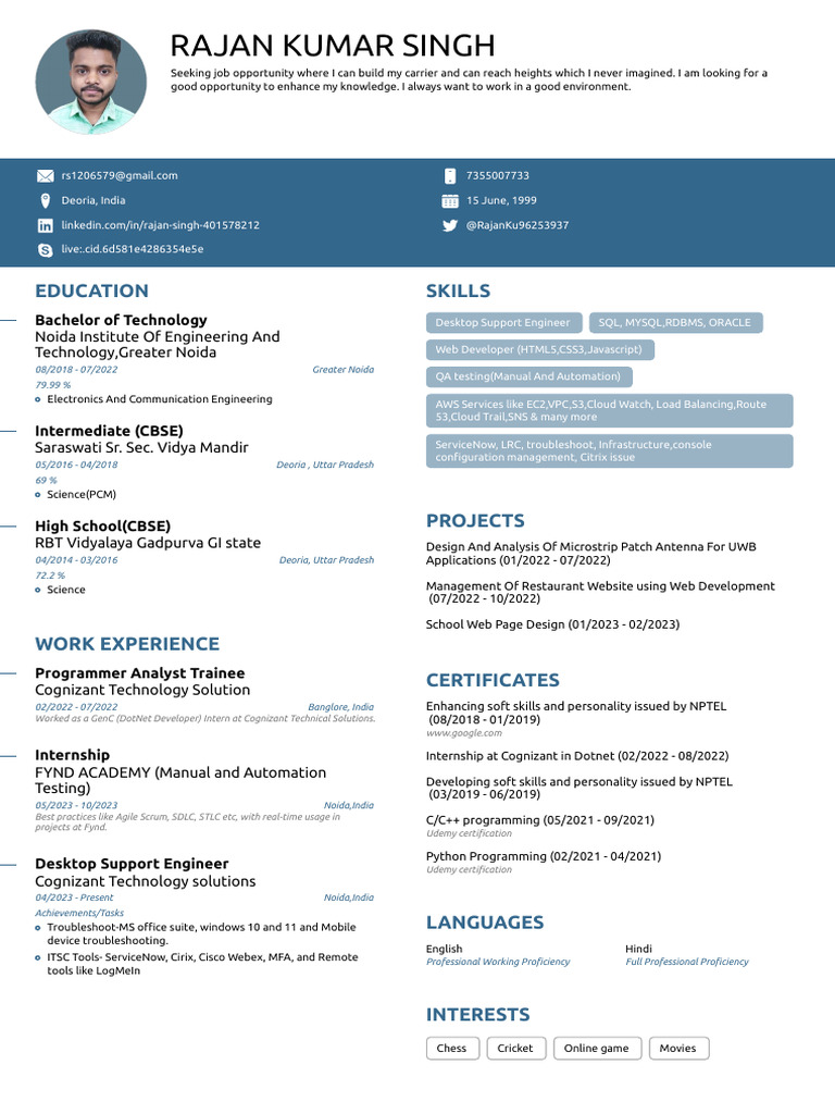 My Resume | PDF | Software Engineering | Information Technology