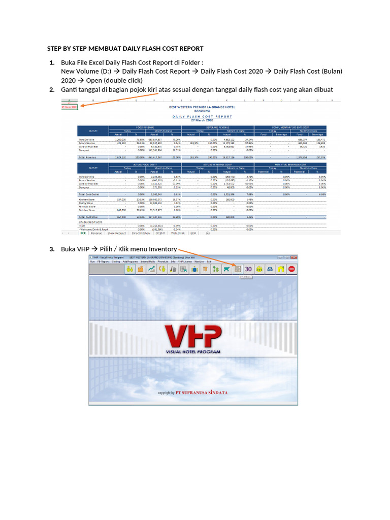 COST CONTROL - VHP - Step by Step Daily Flash Cost Report | PDF