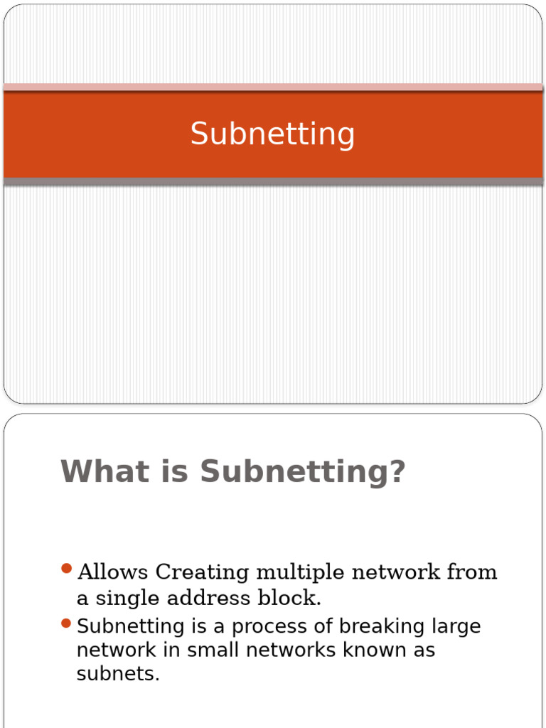 Sub Netting | PDF