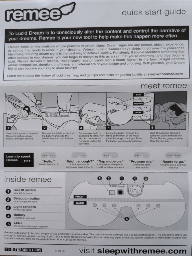 Remee Sleep Mask | PDF