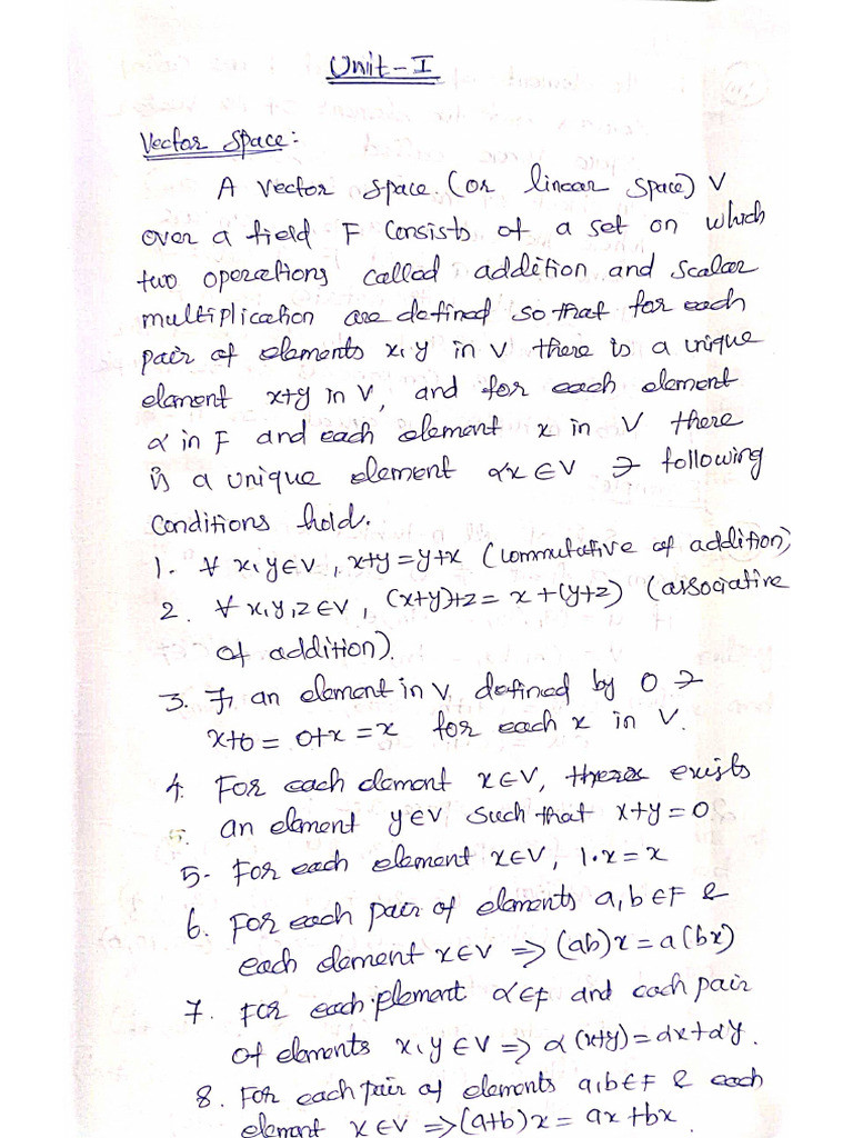 Linear Algebra UG Mathematics | PDF