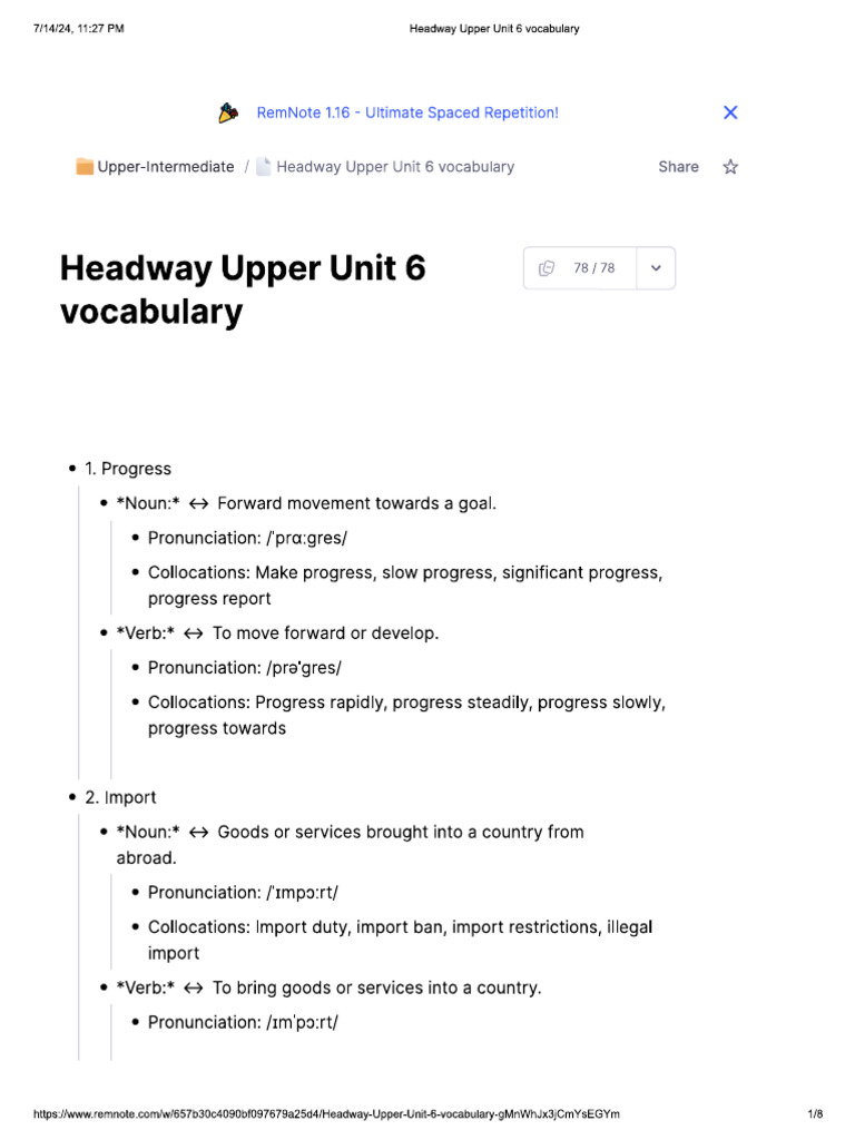 Headway Upper Unit 6 | PDF