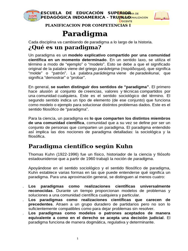 Paradigmas Educativos | PDF