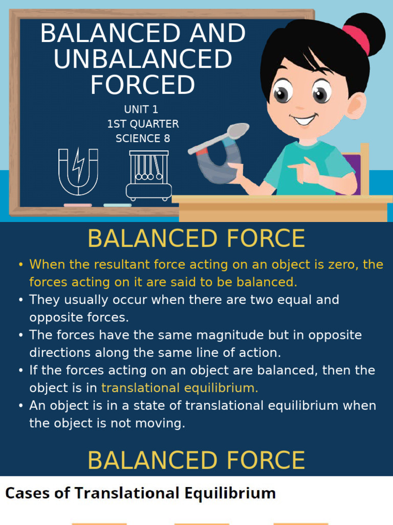 Balanced and Unbalanced Force | PDF