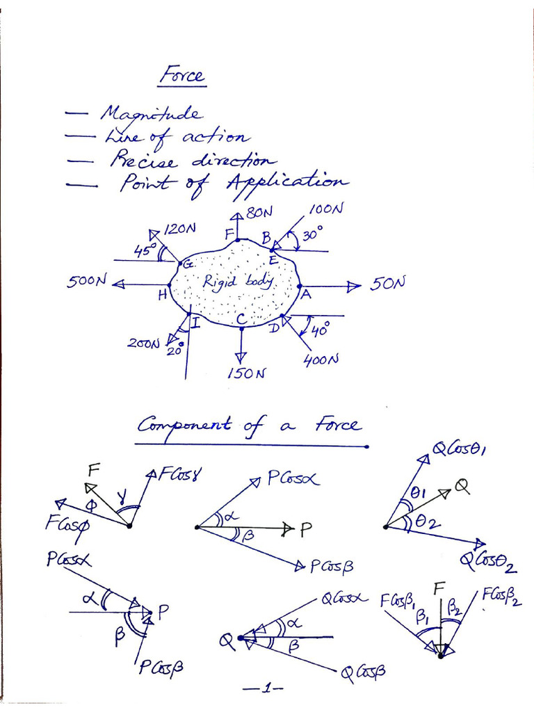 CE 101 - Lecture Note No. 2 - Concurrent Force System-Part-1 (Pages 1-9 ...