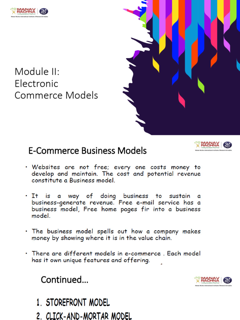 Unit II Electronic Commerce Models | PDF