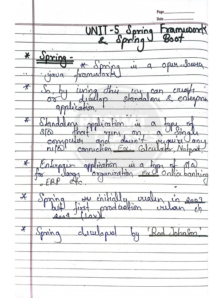 OOPS With Java Unit 5 One Shot (RRSIMT) | PDF