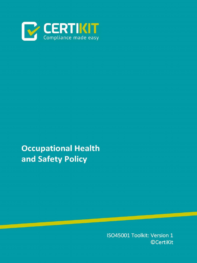 OHS-DOC-05-2 Occupational Health and Safety Policy | PDF