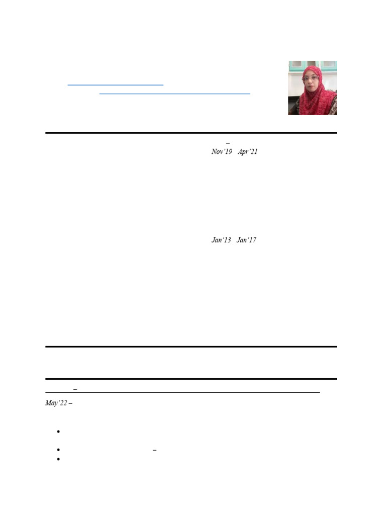 Hafsa Amanullah CV | PDF