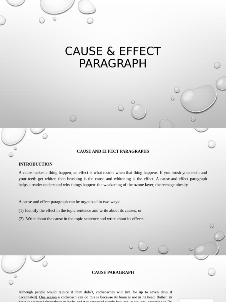 Cause and Effect | PDF