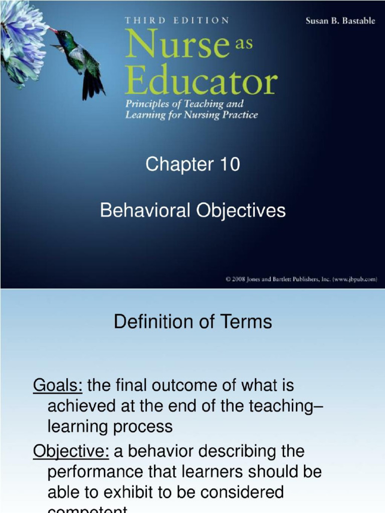 Instructional and Behavioural Objectives | PDF