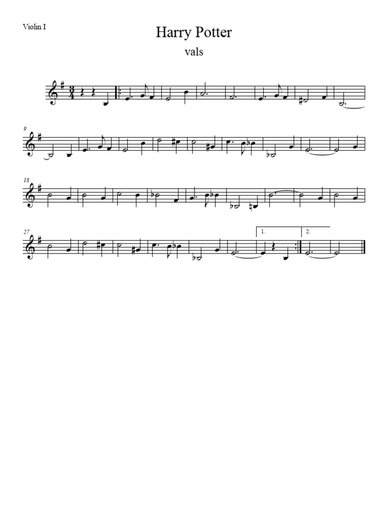 Harry Potter - Violin 1 | PDF