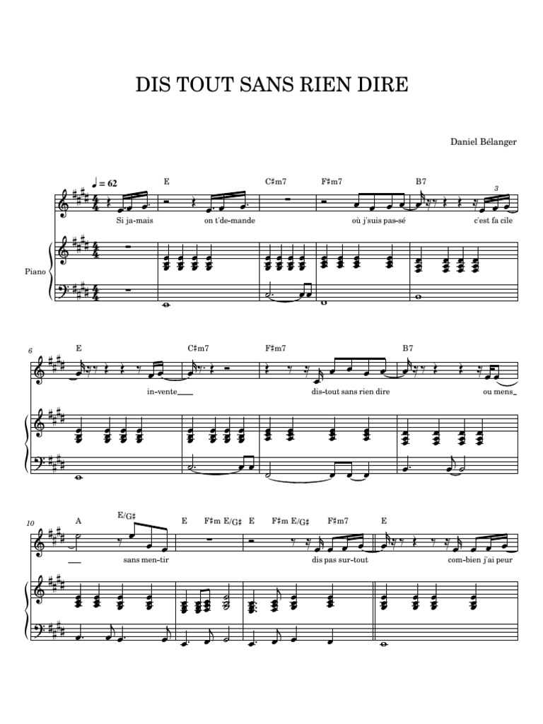 Daniel Blanger - Dis-Tout Sans Rien Dire | PDF