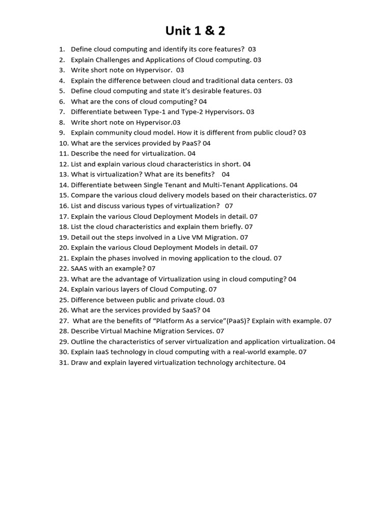 CC Unit 1 & 2 | PDF | Business | Computers