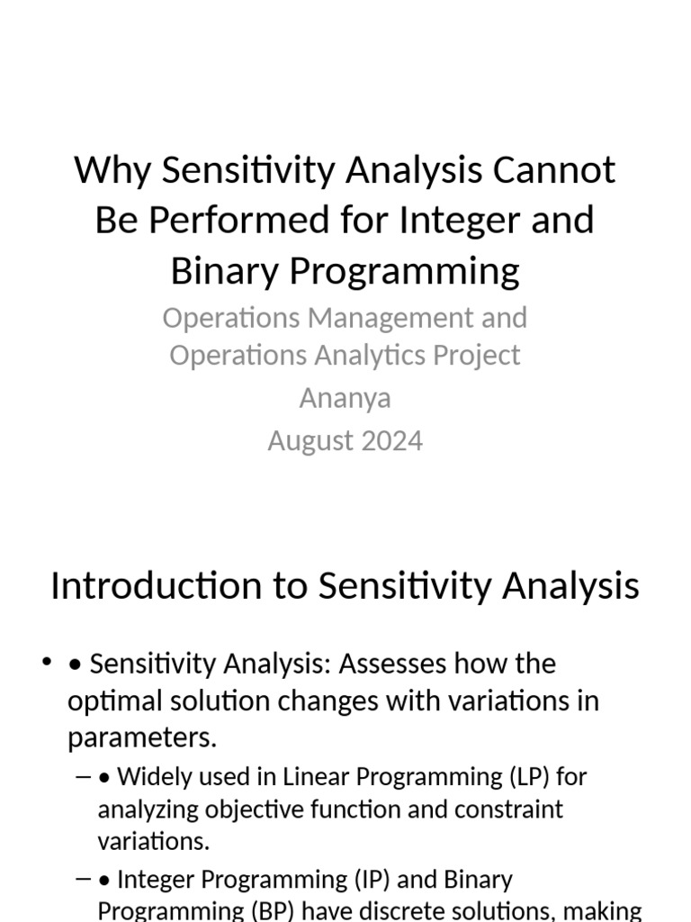 Sensitivity_Analysis_IP_BP_Presentation_v3 | PDF