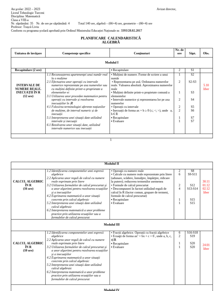 Planific 8 | PDF | Mathematics | Geometry