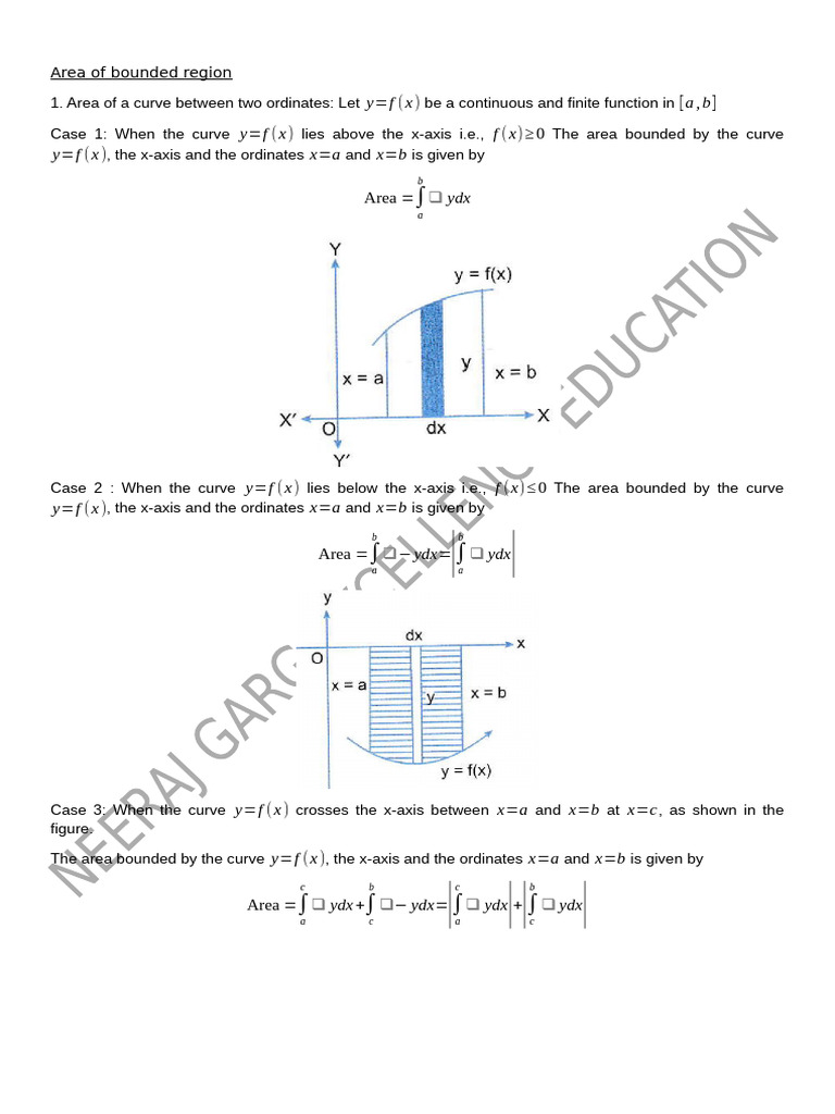 Area of Bounded Region-12-24 25 | PDF