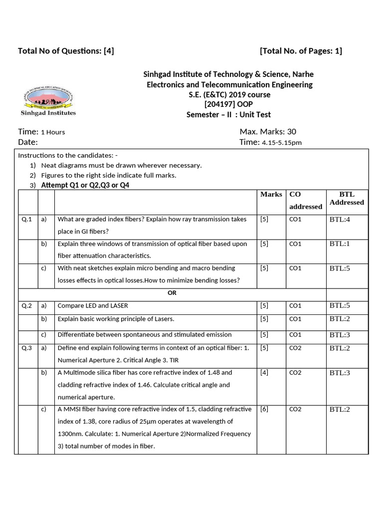 Foc Unit Test 1 | PDF