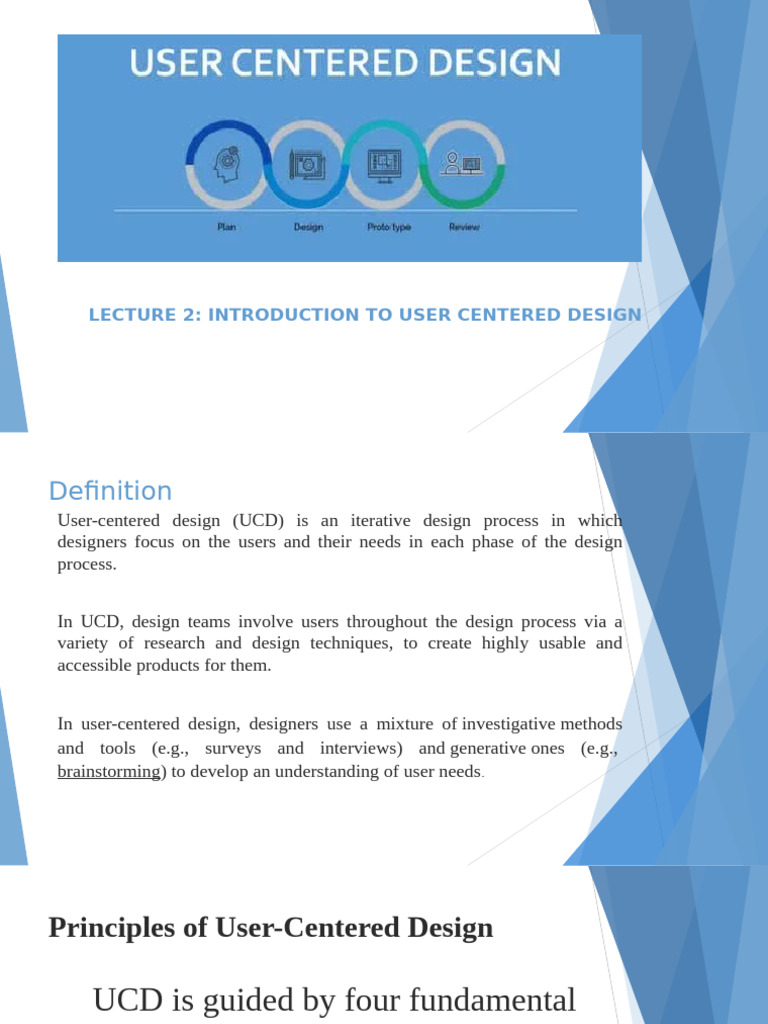 BSD 321 Lecture 2-Introduction to User Centered Design | PDF