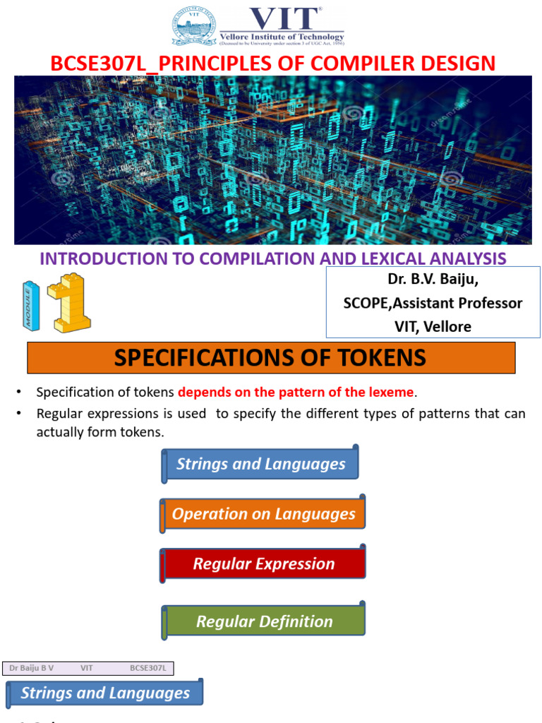 4-Specification of Tokens-Extended Regular Expression-26!07!2024 | PDF