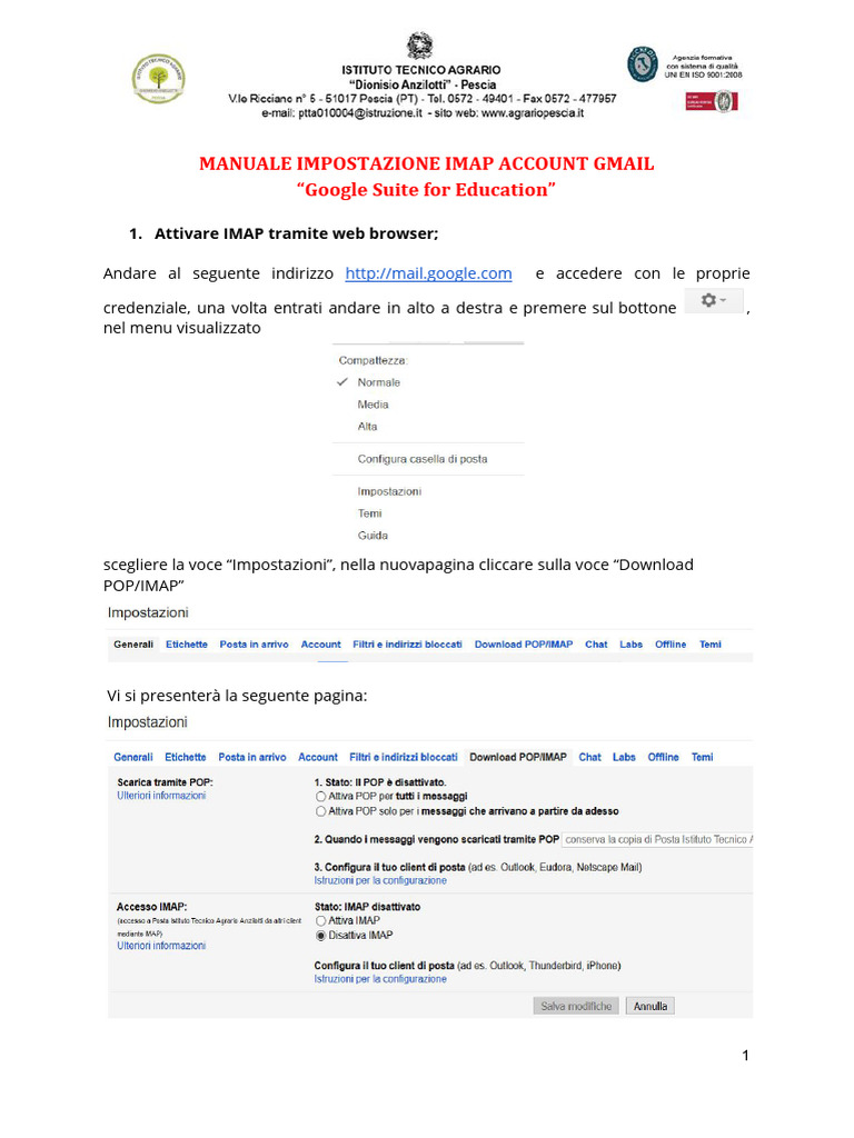 Guidaimpostazione IMAP | PDF